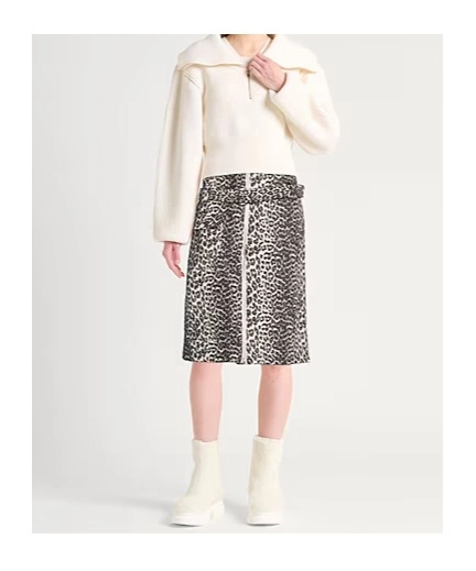 GANNI Printed Pencil Skirt