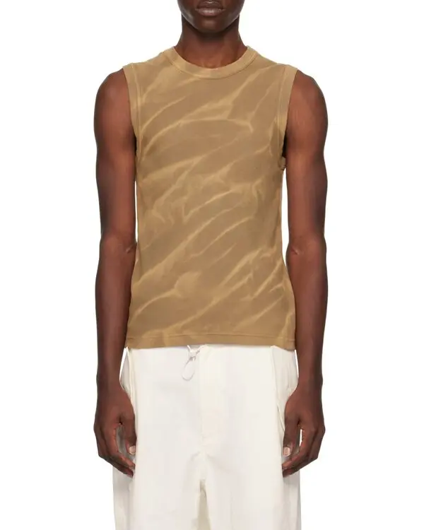 DION LEE Sunfade Crinkle-print Tank Top