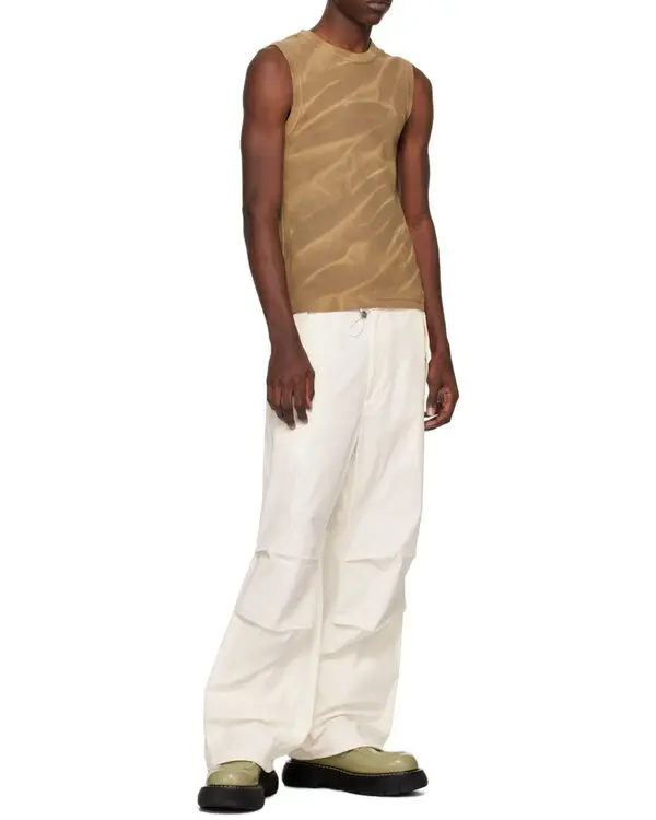 DION LEE Sunfade Crinkle-print Tank Top
