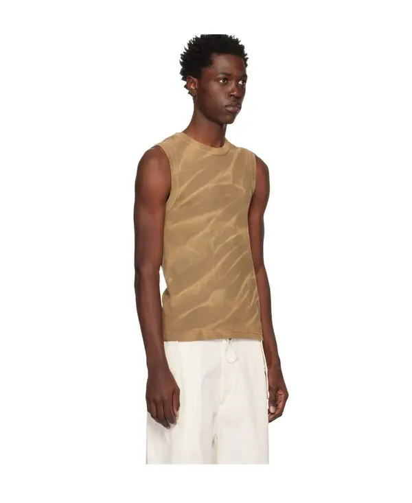 DION LEE Sunfade Crinkle-print Tank Top
