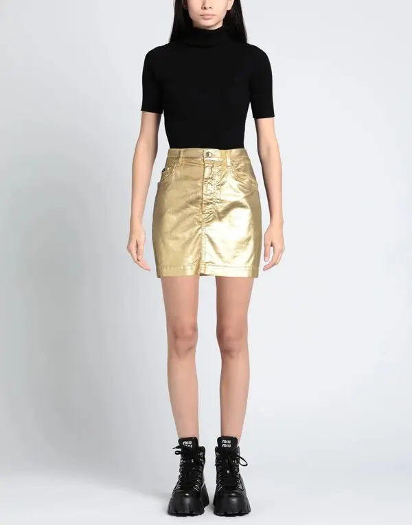 Dolce & Gabbana Solid Color Stretch Mini Skirt