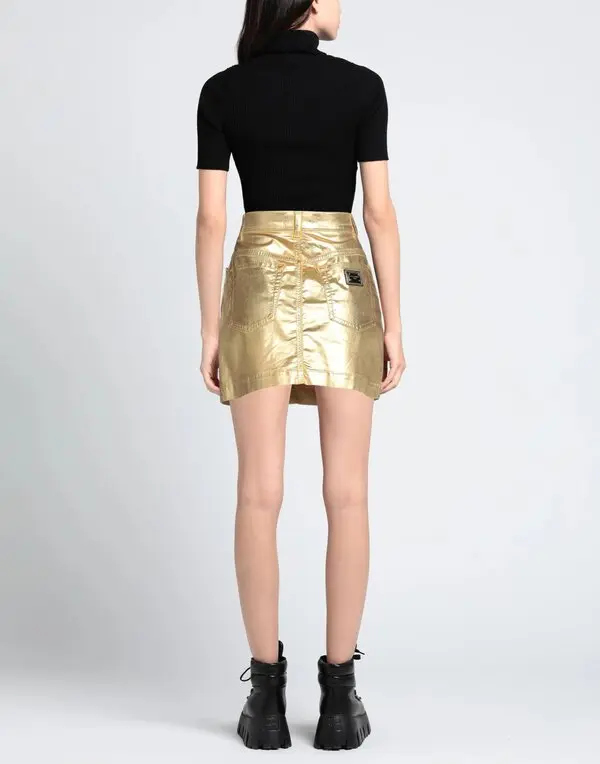 Dolce & Gabbana Solid Color Stretch Mini Skirt