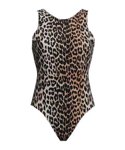 GANNI Leopard-print One-piece Swimsuit