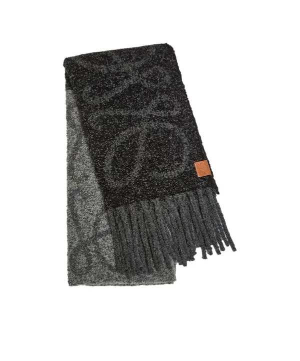 Loewe Anagram Fringed Alpaca-blend Scarf