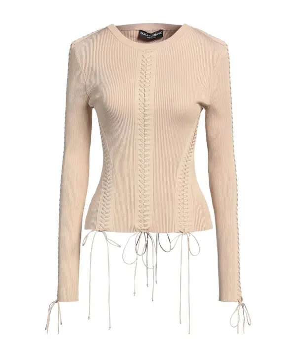 Dolce & Gabbana Solid Crew Neck Knit Long Sleeve