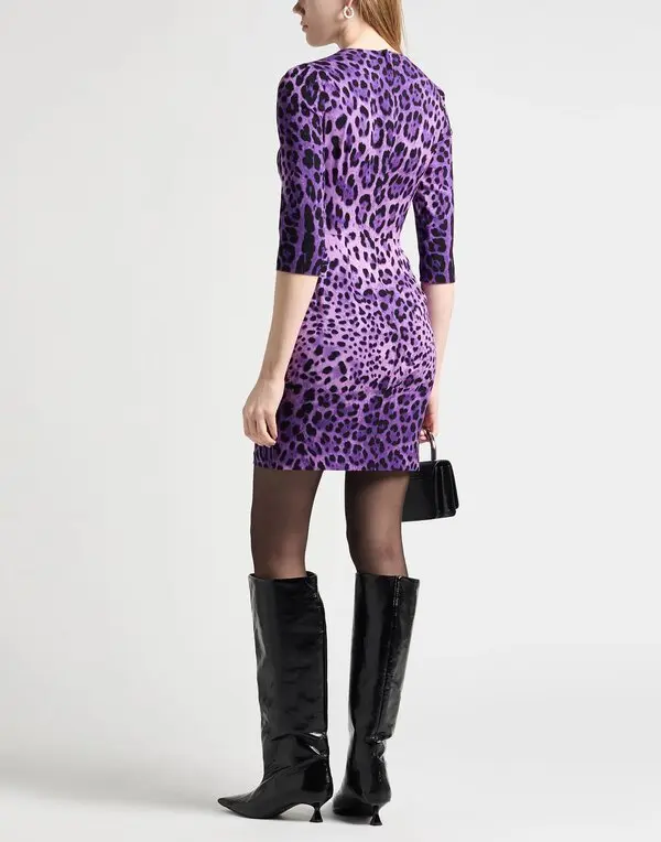 Dolce & Gabbana Leopard Print Slim-fit Dress