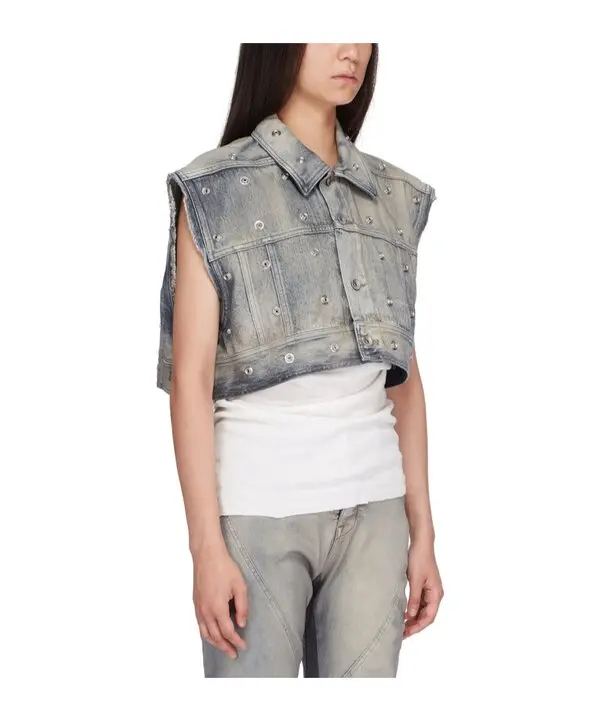 Rick Owens Jumbo Worker Denim Waistcoat