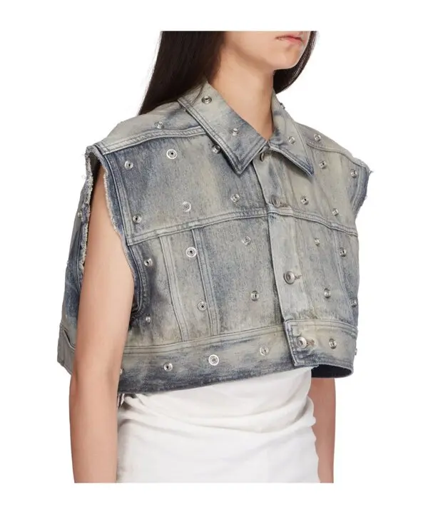 Rick Owens Jumbo Worker Denim Waistcoat