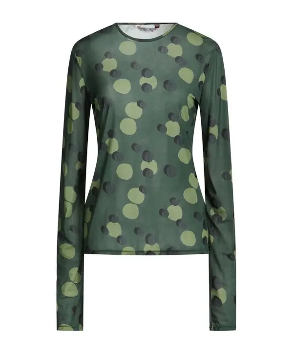 Max Mara Polka Dot Long Sleeve T-shirt - Green