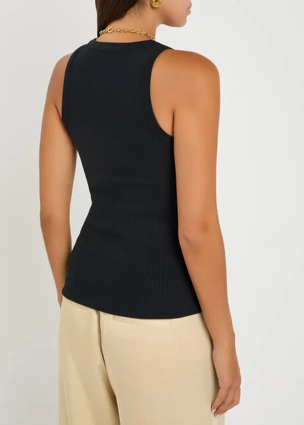 Vince Ribbed Stretch-jersey Tank