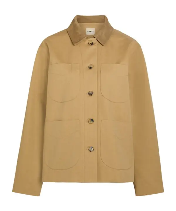 Khaite Wyatt Suede And Cotton Jacket