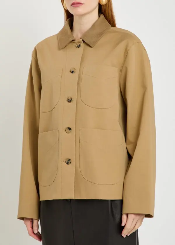 Khaite Wyatt Suede And Cotton Jacket
