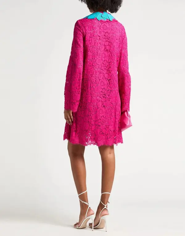 Dolce & Gabbana Lace Shirt Dress With Crystal Embellishments