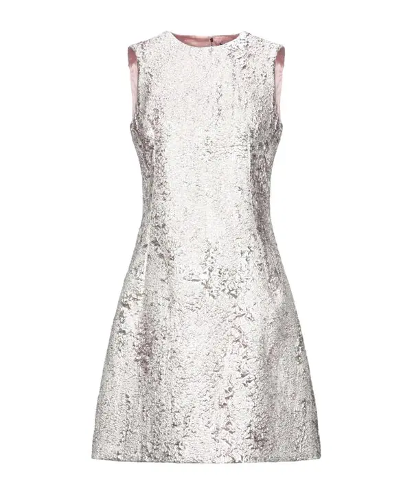 Dolce & Gabbana Metallic Jacquard Sleeveless Crewneck Dress