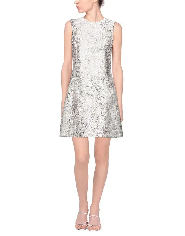 Dolce & Gabbana Metallic Jacquard Sleeveless Crewneck Dress