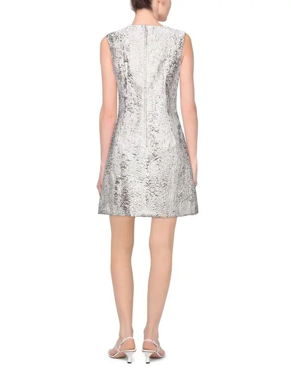 Dolce & Gabbana Metallic Jacquard Sleeveless Crewneck Dress