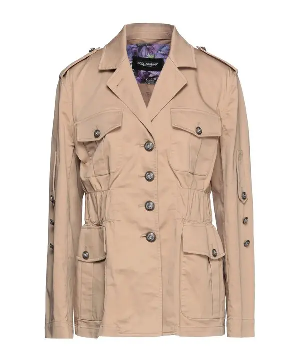 Dolce & Gabbana Minimalist Long Sleeve Jacket - Nude
