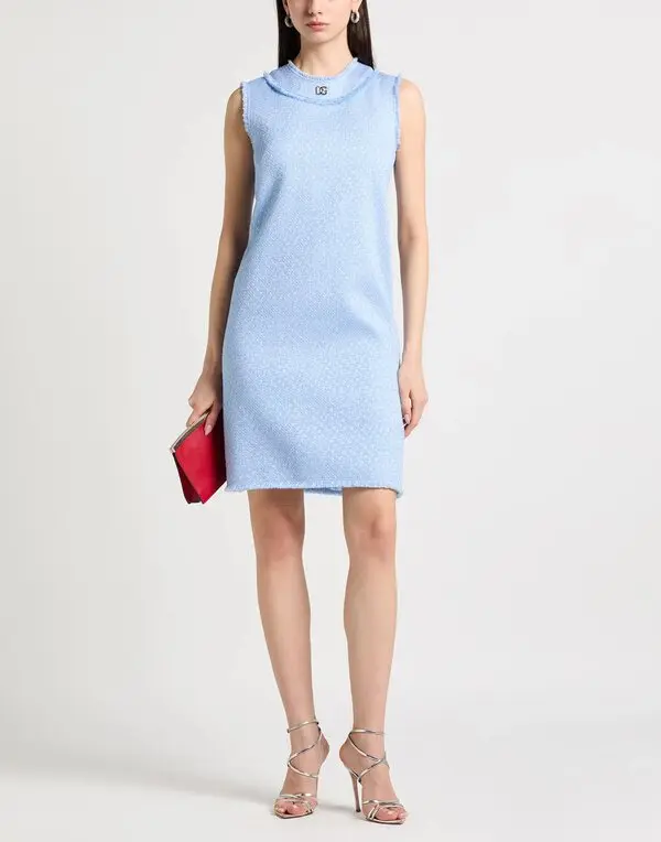 Dolce & Gabbana Fitted Sleeveless Tweed Dress