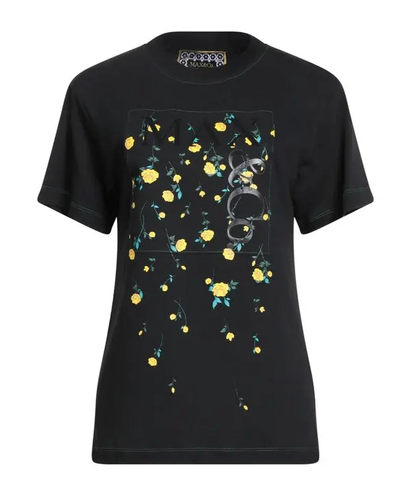 MAXCO. Max&co. Floral Logo Crew Neck T-shirt