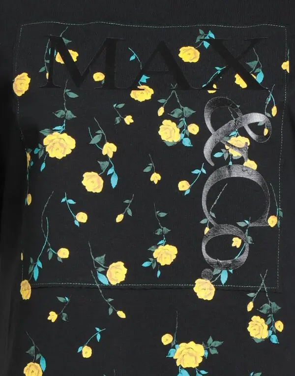 MAXCO. Max&co. Floral Logo Crew Neck T-shirt