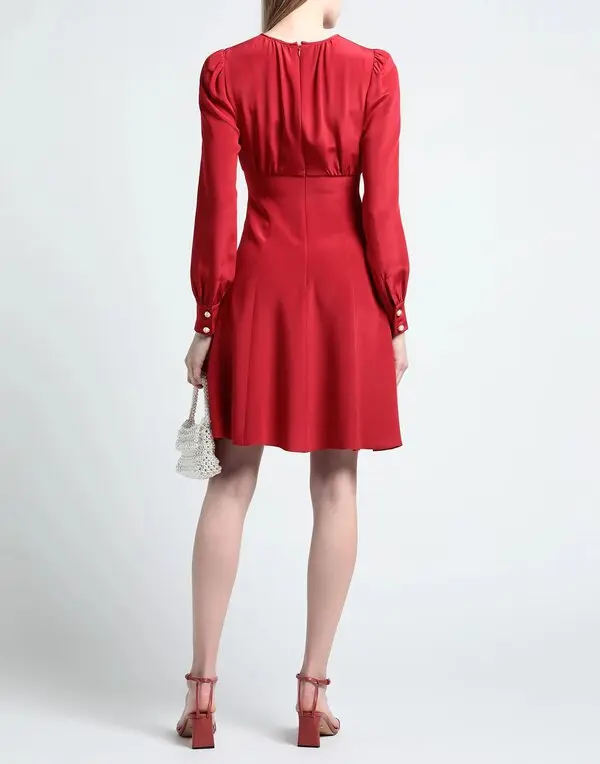 Dolce & Gabbana Minimalist Satin Long Sleeve Dress