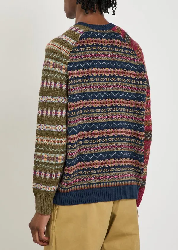 Polo Ralph Lauren Patterned Intarsia Linen And Cotton-blend Jumper