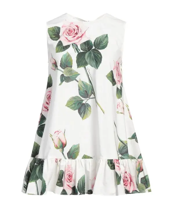 Dolce & Gabbana Sleeveless Peplum Top With Floral Print - White