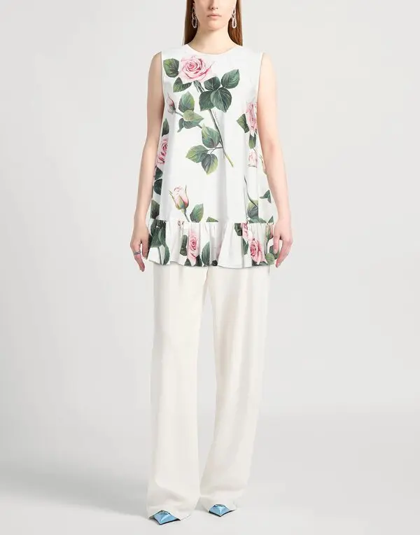 Dolce & Gabbana Sleeveless Peplum Top With Floral Print