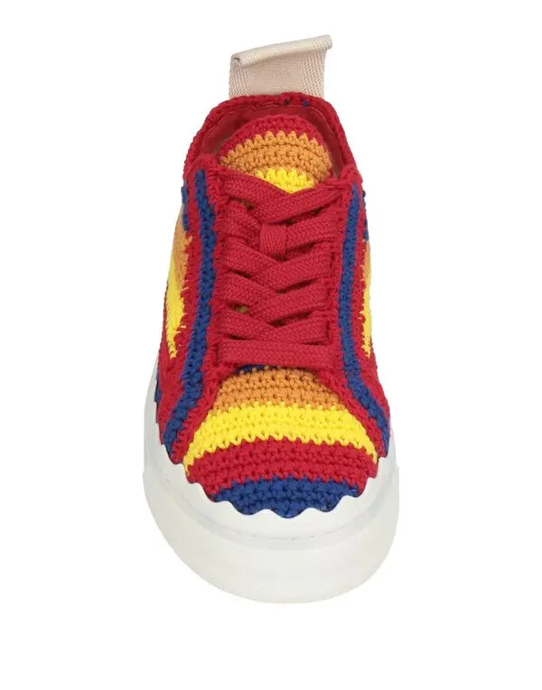 Chloé Crocheted Lace-up Round Toe Sneakers