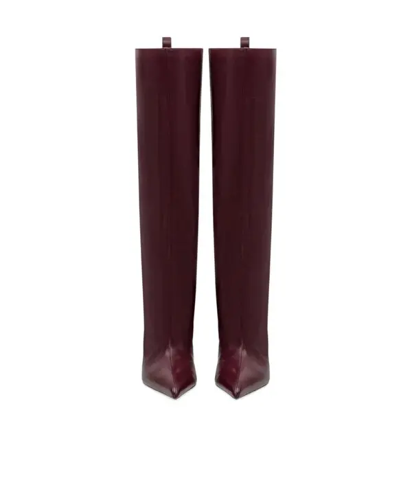 Attico 65mm Lea Pointed-toe Leather Boots
