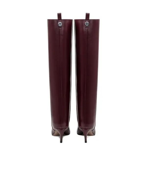 Attico 65mm Lea Pointed-toe Leather Boots