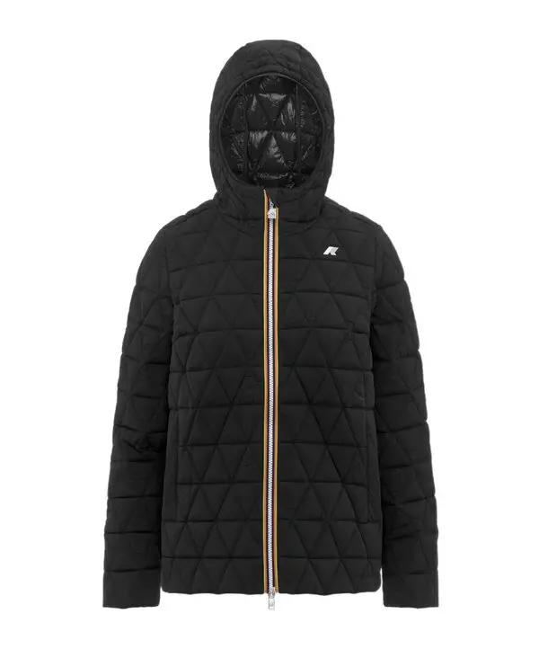 K-WAY Madlaine Diamond Quilted Short Jacket With Hood