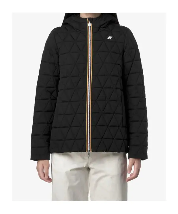 K-WAY Madlaine Diamond Quilted Short Jacket With Hood