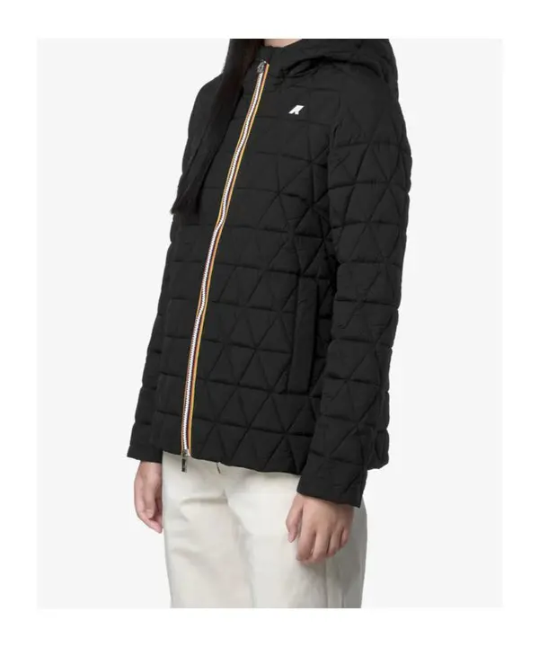 K-WAY Madlaine Diamond Quilted Short Jacket With Hood