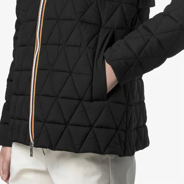 K-WAY Madlaine Diamond Quilted Short Jacket With Hood