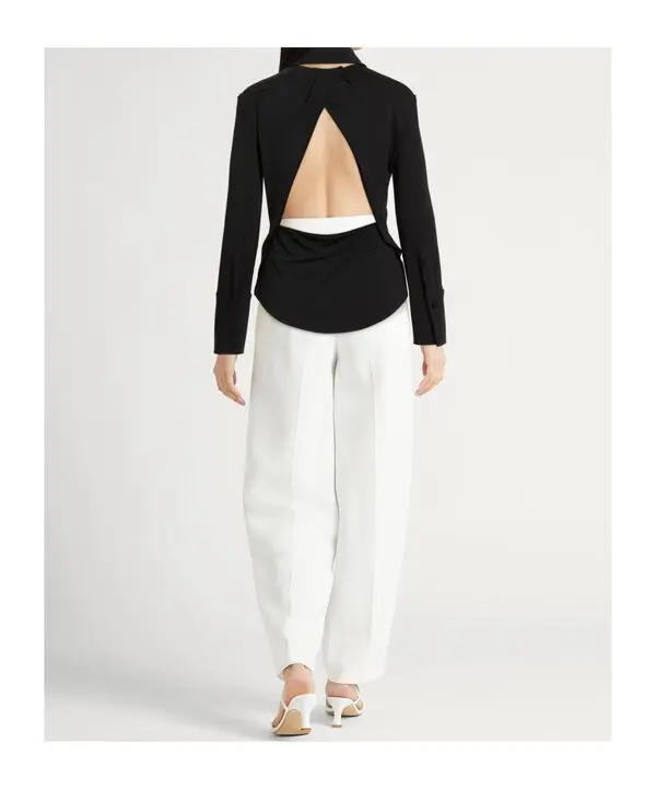 Sportmax Long-sleeve Shirt With Classic Collar And Button-front Closure