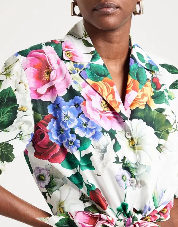 Dolce & Gabbana Floral Print Shirt - White