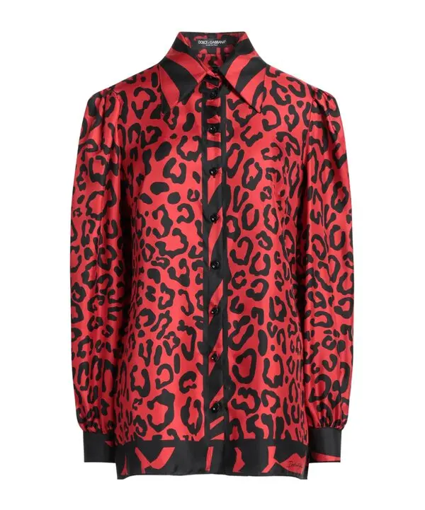 Dolce & Gabbana Leopard Print Satin Shirt