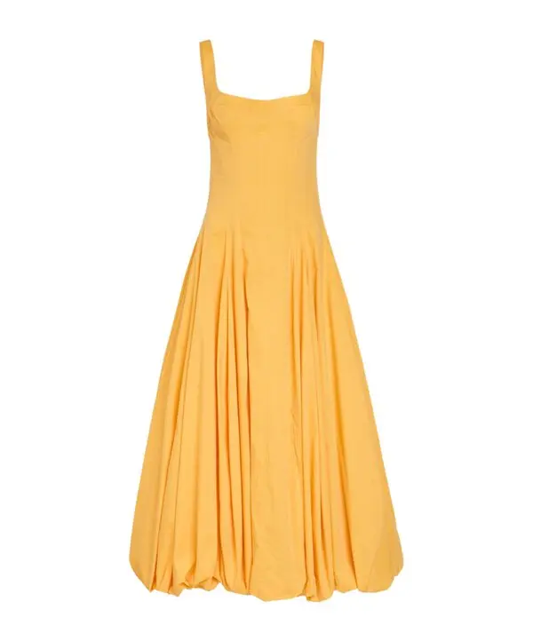 Simkhai Cotton-blend Poplin Midi Dress - Yellow