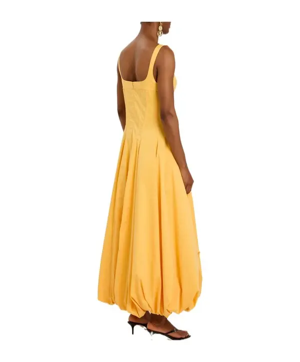 Simkhai Cotton-blend Poplin Midi Dress - Yellow