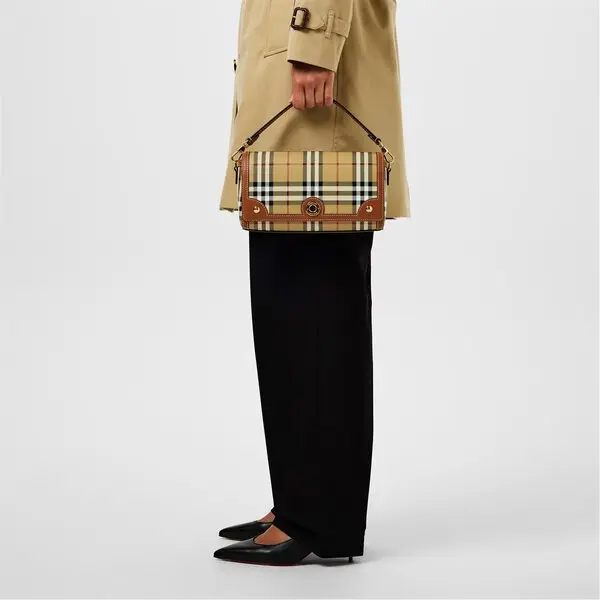 Burberry Checkered Flap Shoulder Bag