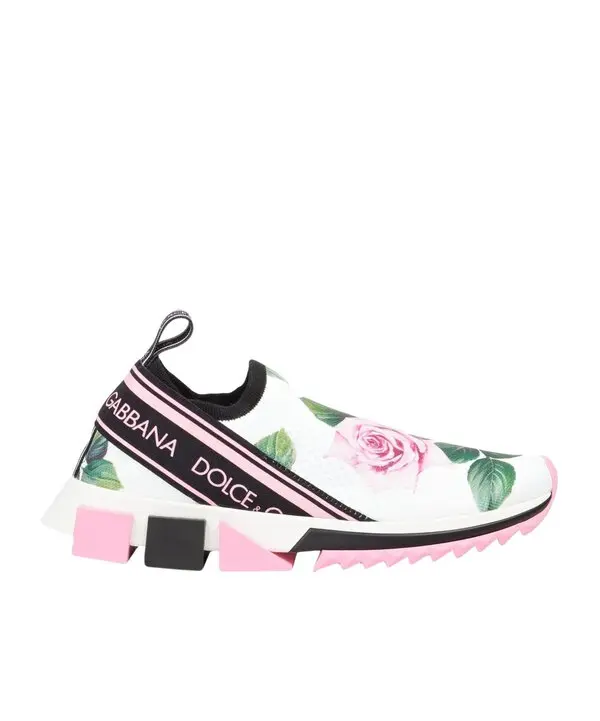 Dolce & Gabbana Floral Print Sock Sneakers