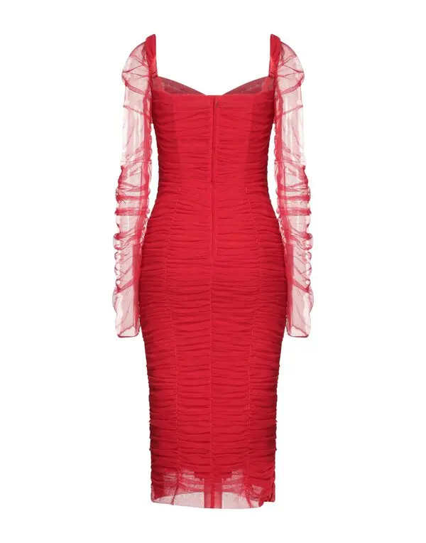 Dolce & Gabbana Square Neck Long Sleeve Dress
