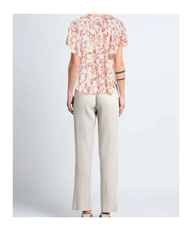Isabel Marant Étoile Pleated Print Short-sleeved Shirt - White