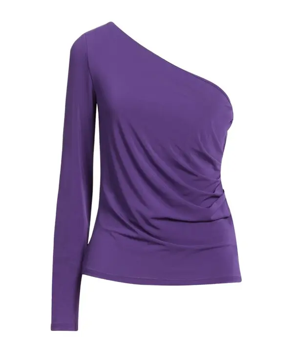Max Mara One Shoulder Draped Knit Top - Blue