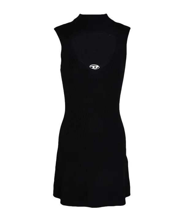 DIESEL® Fitted Sleeveless Knit Dress - Black