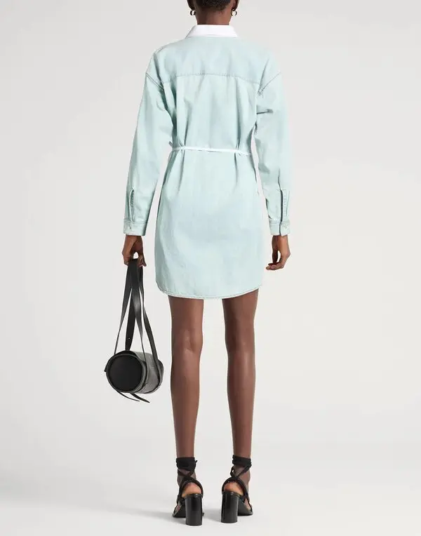 DIESEL® Two-tone Denim Wrap Dress