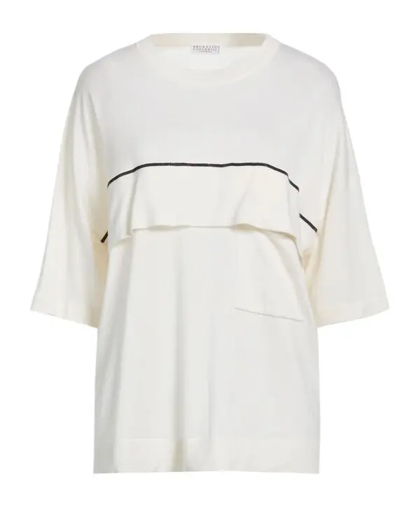 Brunello Cucinelli Short-sleeved Knitwear With Chest Pocket