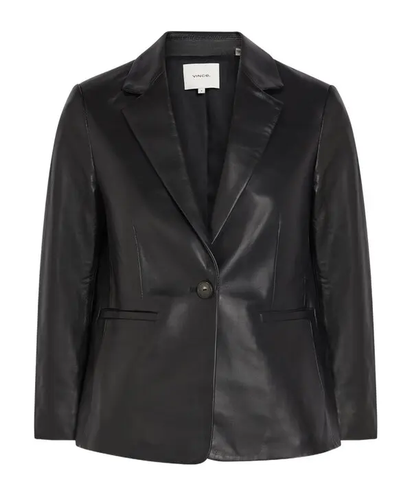 Vince Shrunken Leather Blazer