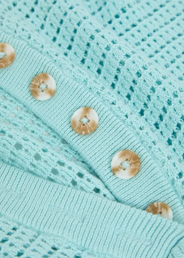 Varley Cotton Hollow-out Short Sleeve Top